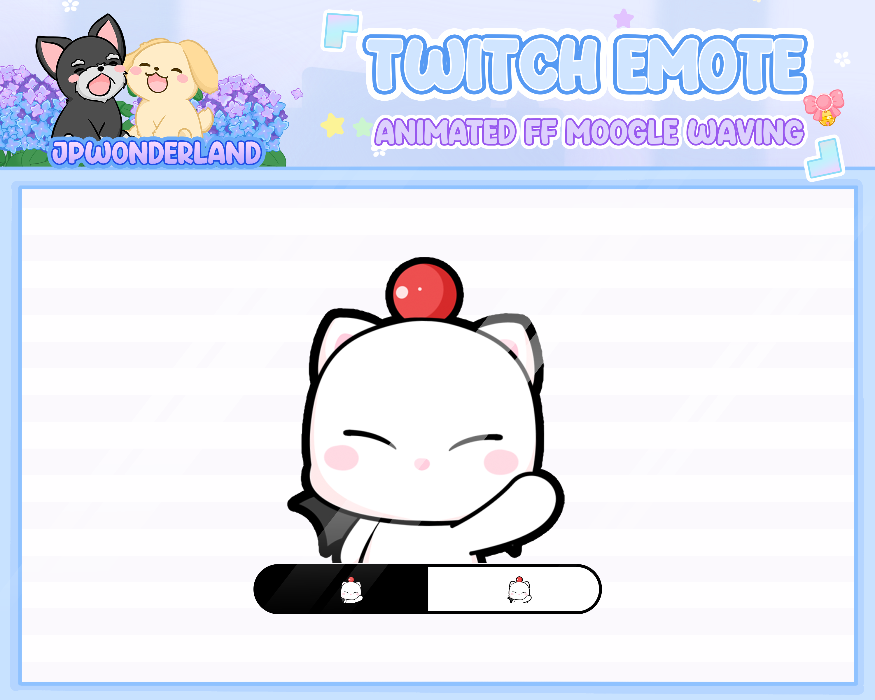 Animated Final Fantasy Moogle wave / hi Emote – JPWonderland