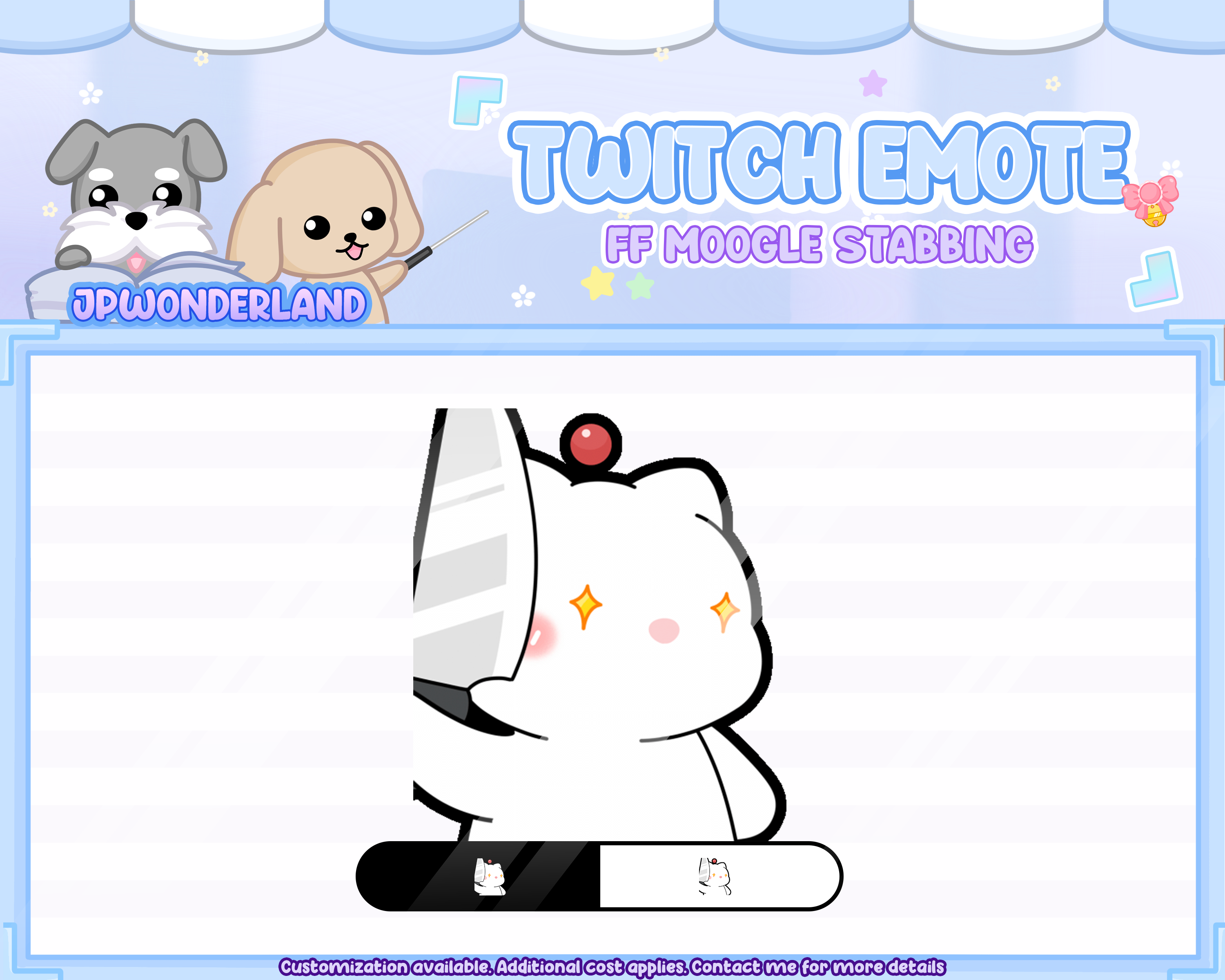 Animated Final Fantasy Moogle stabbing/knife Twitch Emote / Twitch Ove ...